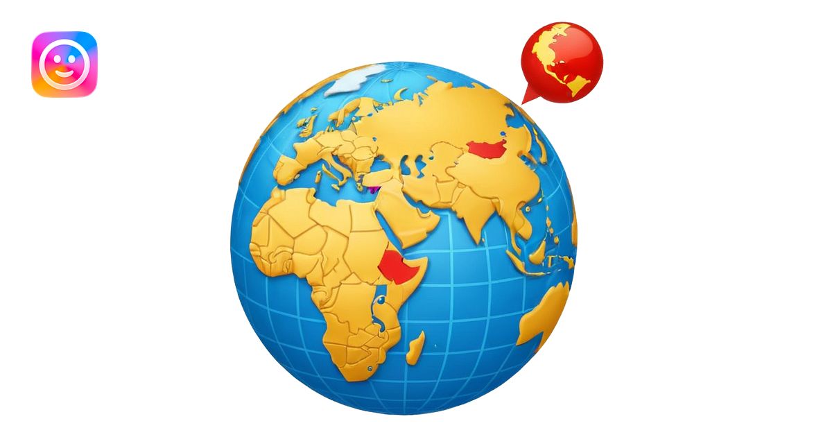 Create a realistic emoji of a text flying around an earth ball. the ...