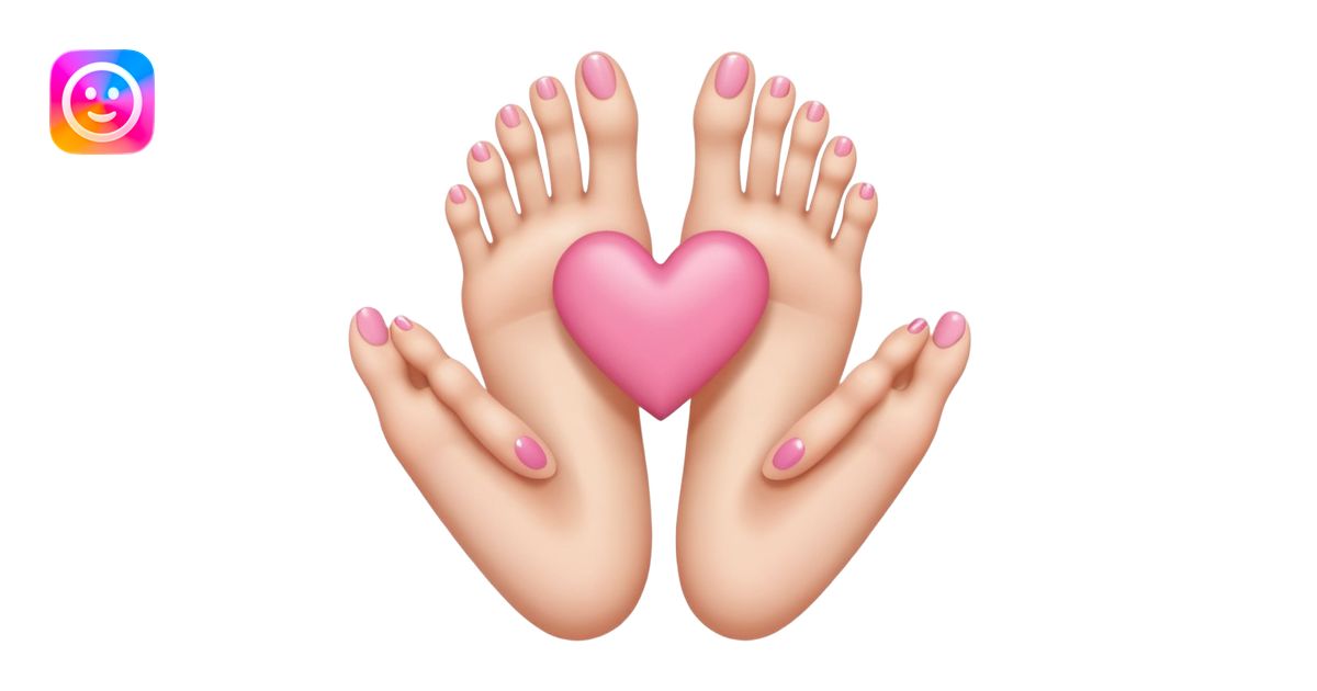 hand heart but with feet instead of a hand emoji | AI Emoji Generator