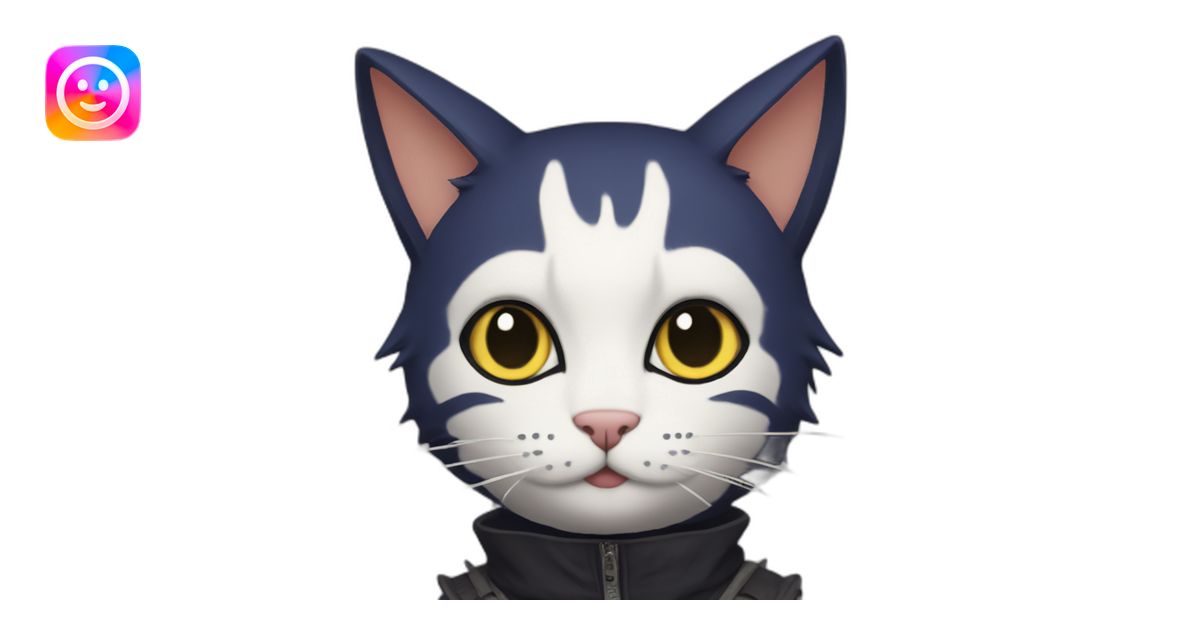 Sasuke dressed as a cat emoji | AI Emoji Generator