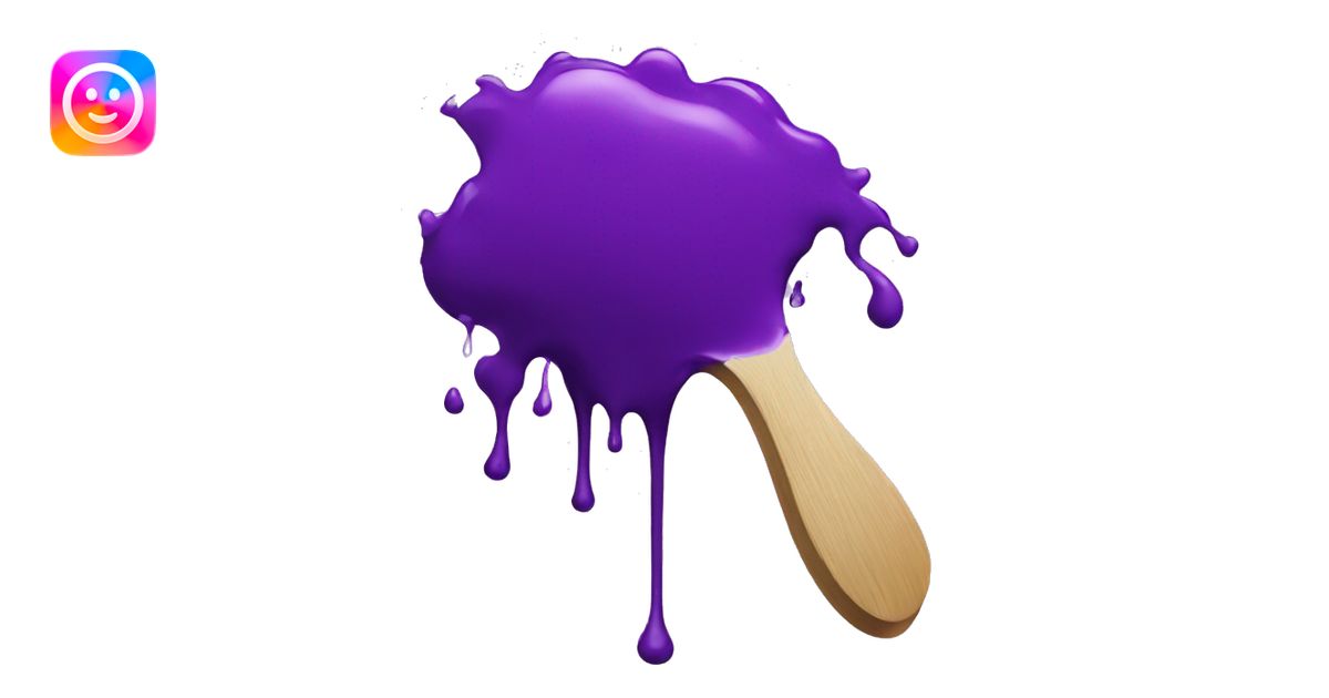 purple paint splash emoji | AI Emoji Generator