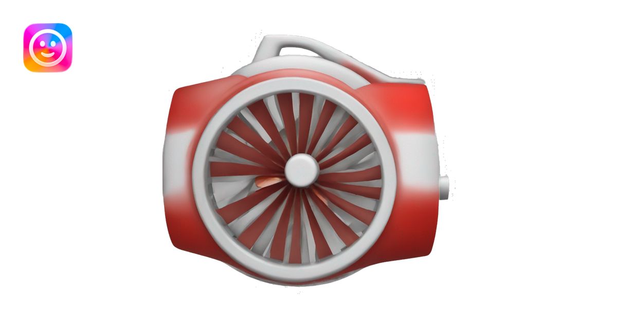 red fan blower emoji | AI Emoji Generator