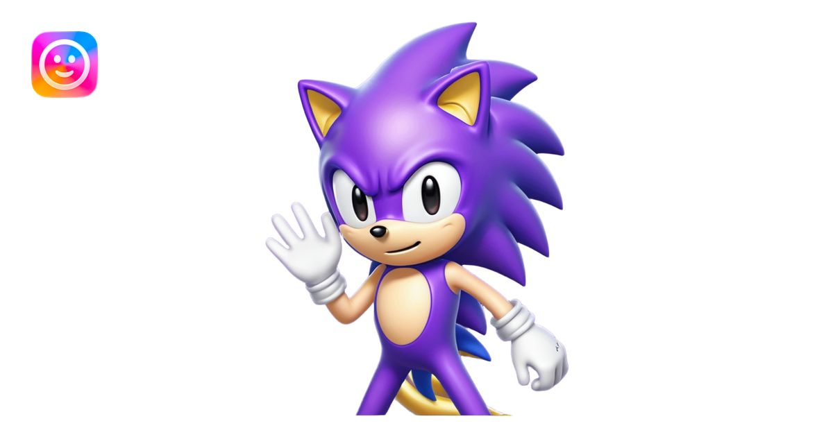 glitter purple sonic emoji | AI Emoji Generator