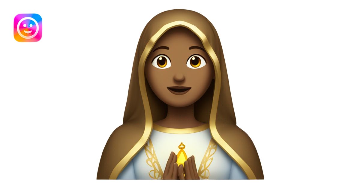 Holy Virgin Mary emoji | AI Emoji Generator