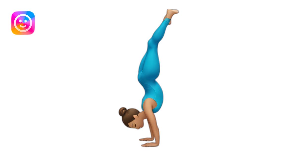 gymnast doing a hand stand flat back emoji | AI Emoji Generator