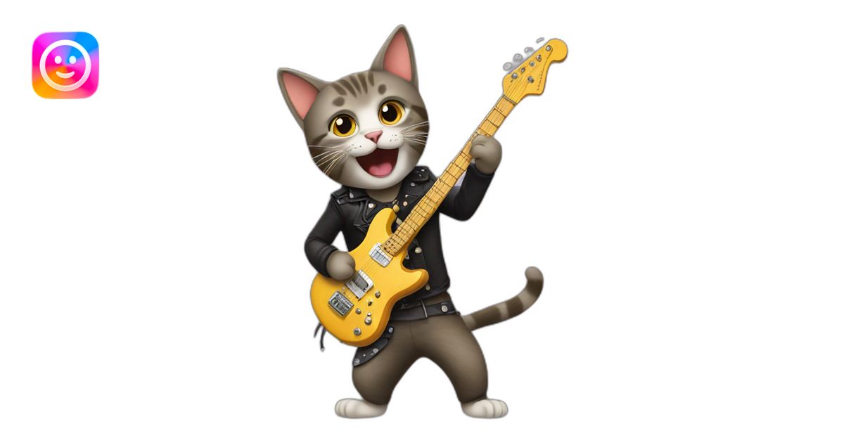 cat rockstar emoji | AI Emoji Generator
