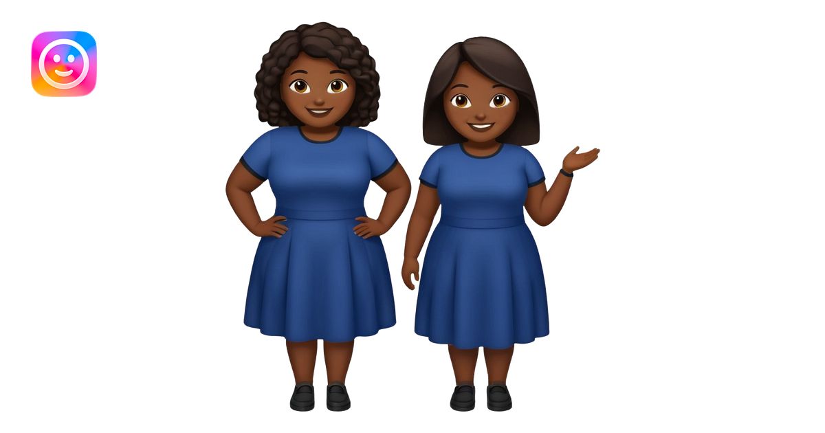 2 fat girls emoji | AI Emoji Generator