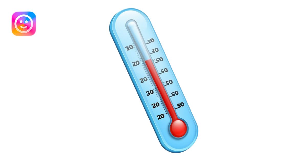 cold ice thermometer only blue color stick emoji | AI Emoji Generator