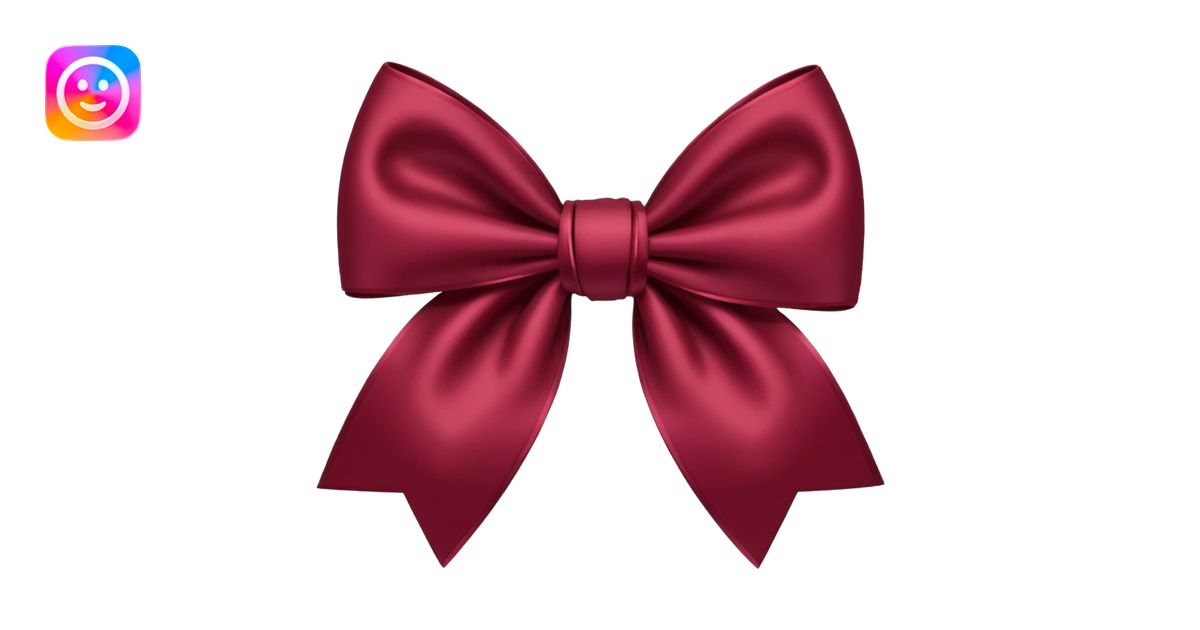 Maroon bow emoji | AI Emoji Generator