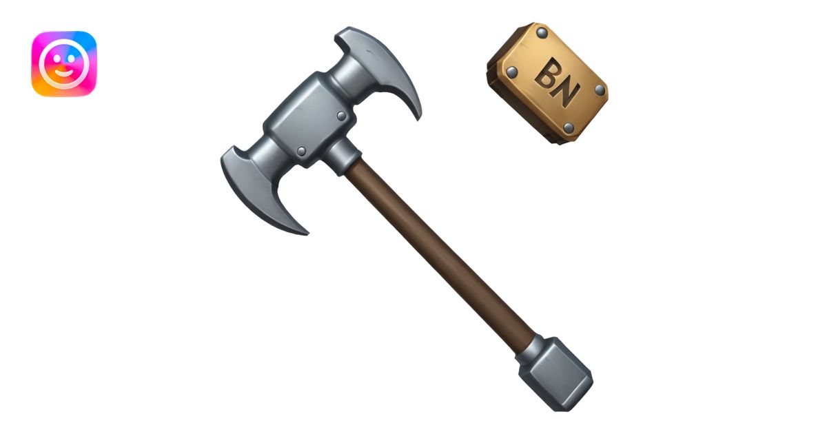 Banhammer with Text BAN! emoji | AI Emoji Generator