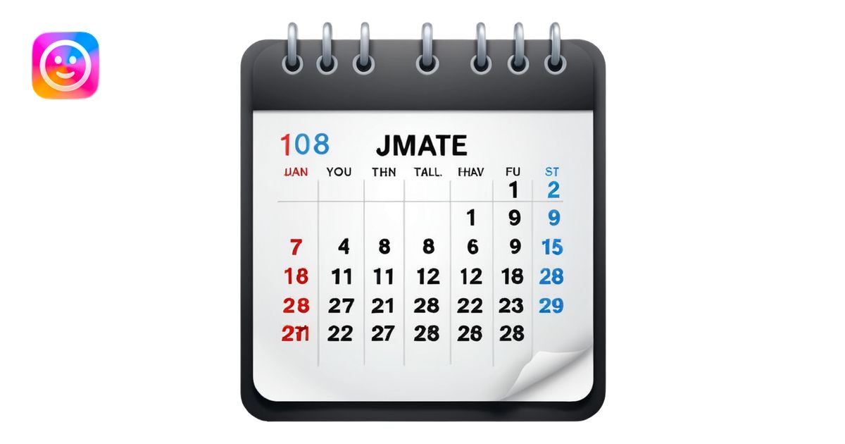 calendar with a single date highlighted emoji | AI Emoji Generator