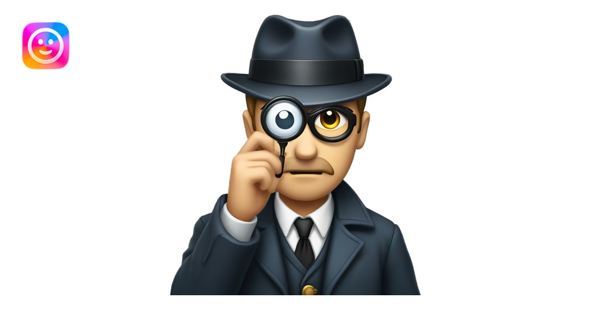 detective holding monocle to his eye emoji | AI Emoji Generator