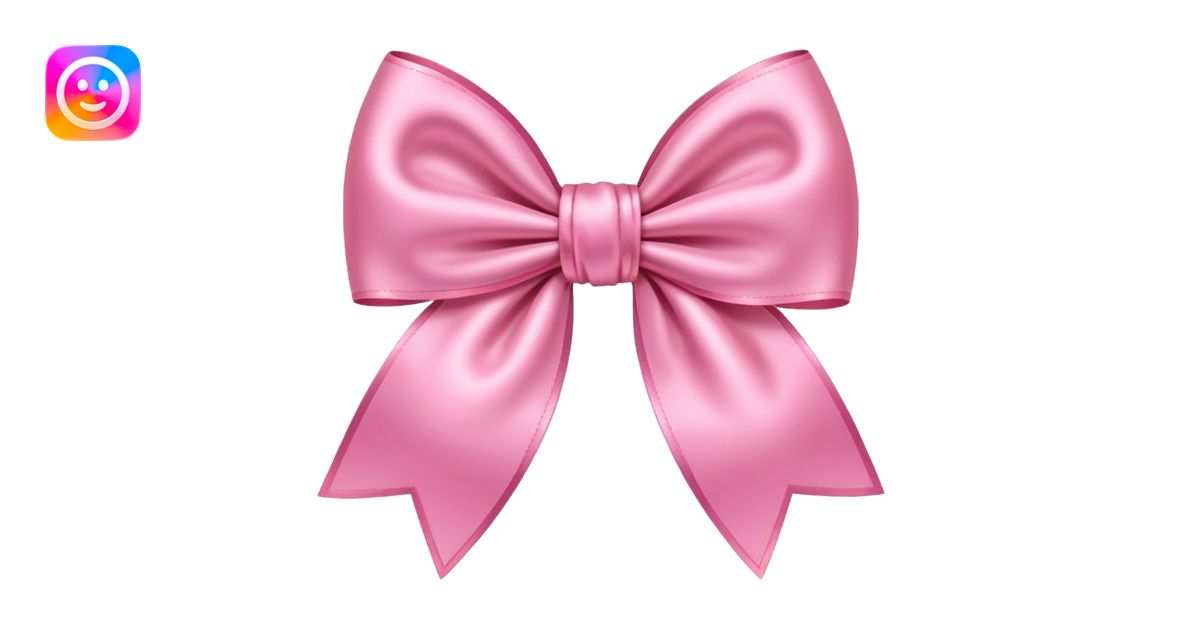 Pink Aesthetic bow emoji | AI Emoji Generator