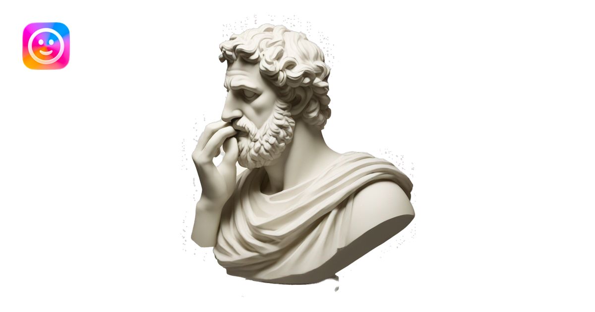 Ancient Greek King Odysseus Statue Thinking with Hand on Chin, Bust ...