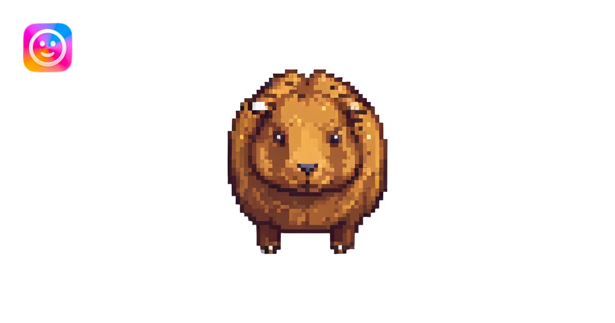 cute capibara pixel art illustration | AI Emoji Generator