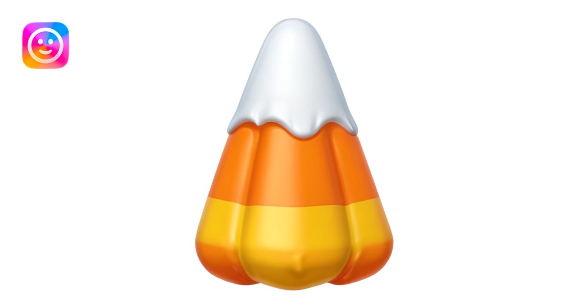 jeff koons style inflatable orange candy corn emoji | AI Emoji Generator