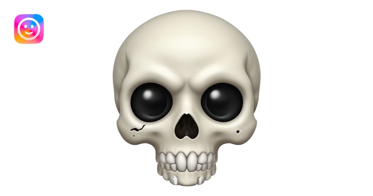 A scary skull emoji | AI Emoji Generator