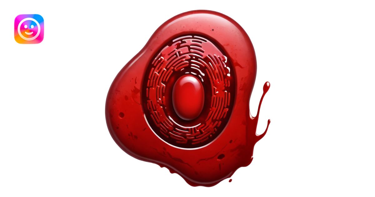 A fingerprint in a pool of blood emoji | AI Emoji Generator