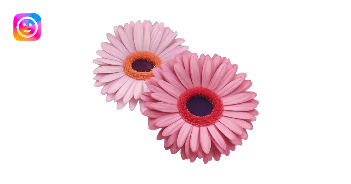 Three gerbera emoji | AI Emoji Generator