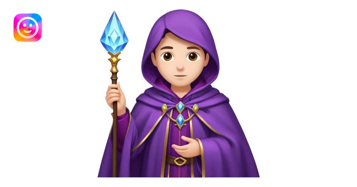 fantasy magic purple cloak emoji | AI Emoji Generator