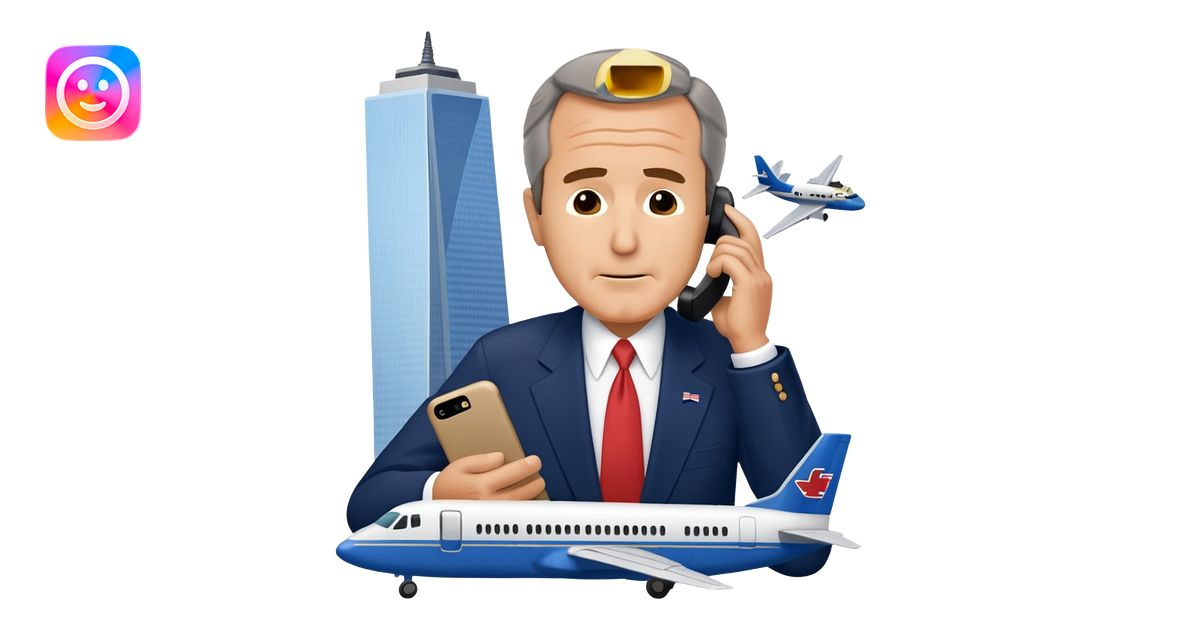 animated emoji of the world trade center with a plane crashed into it ...