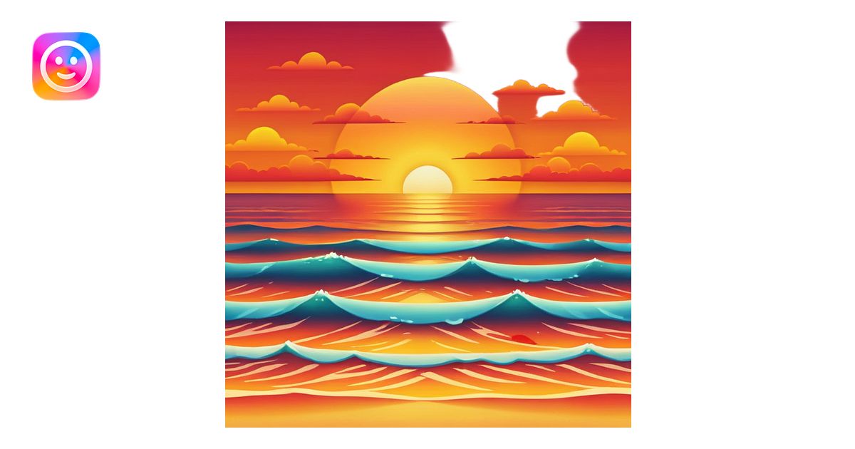 ocean sunset horizon emoji | AI Emoji Generator