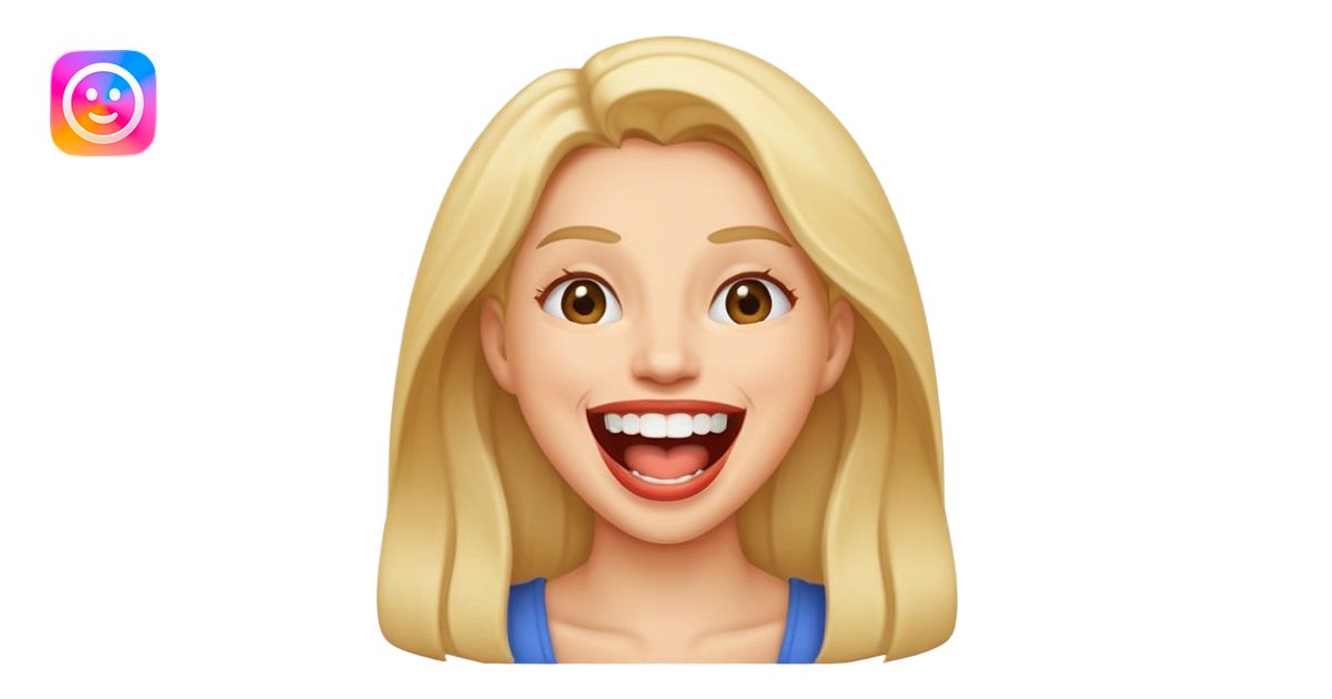 woman laugh her mouth wide open emoji | AI Emoji Generator
