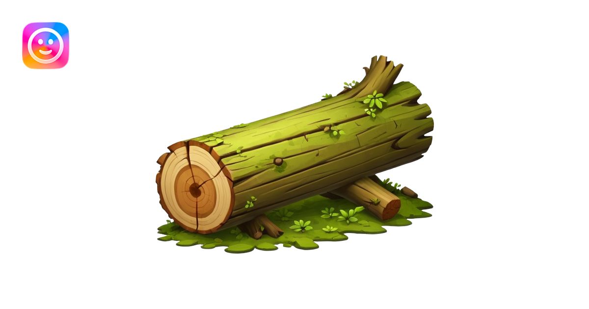 create a dnd style fallen_log.png using 48x48 pixels size emoji | AI ...