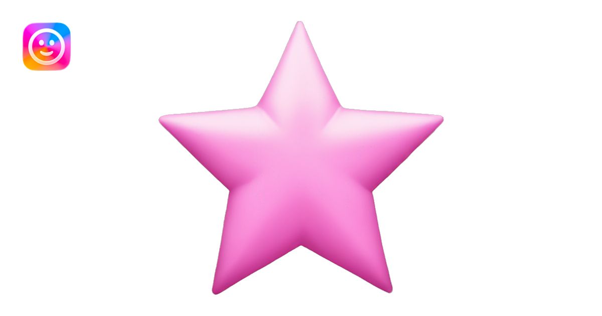 Pink star emoji | AI Emoji Generator