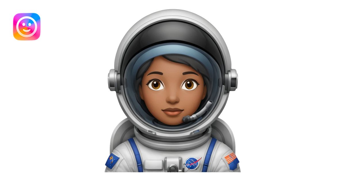 astranots without helmet black woman emoji | AI Emoji Generator