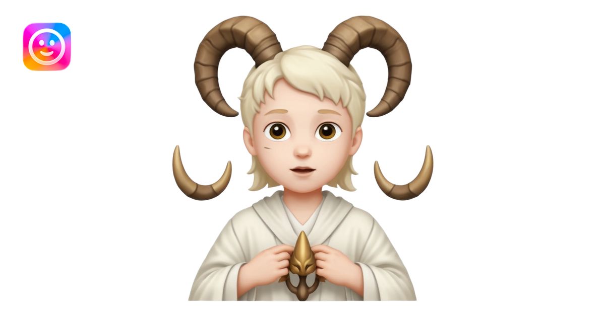 CHILD WITH RAM HORNS emoji | AI Emoji Generator