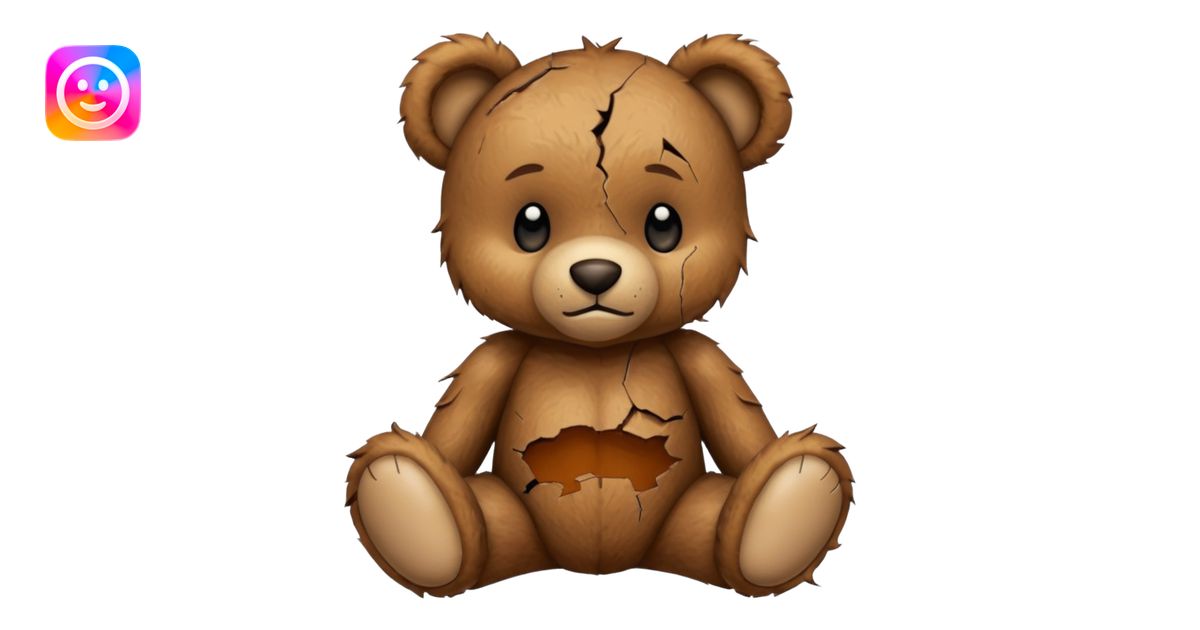 Baby teddy bear beat up emoji | AI Emoji Generator
