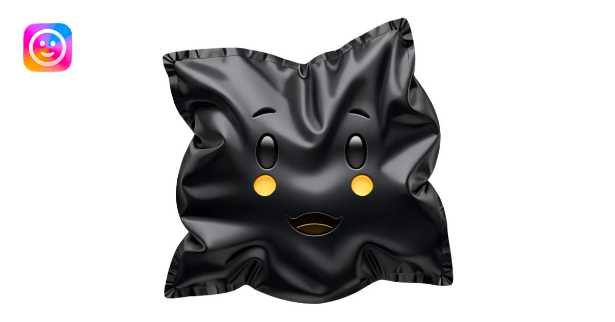 Black pollythene emoji | AI Emoji Generator