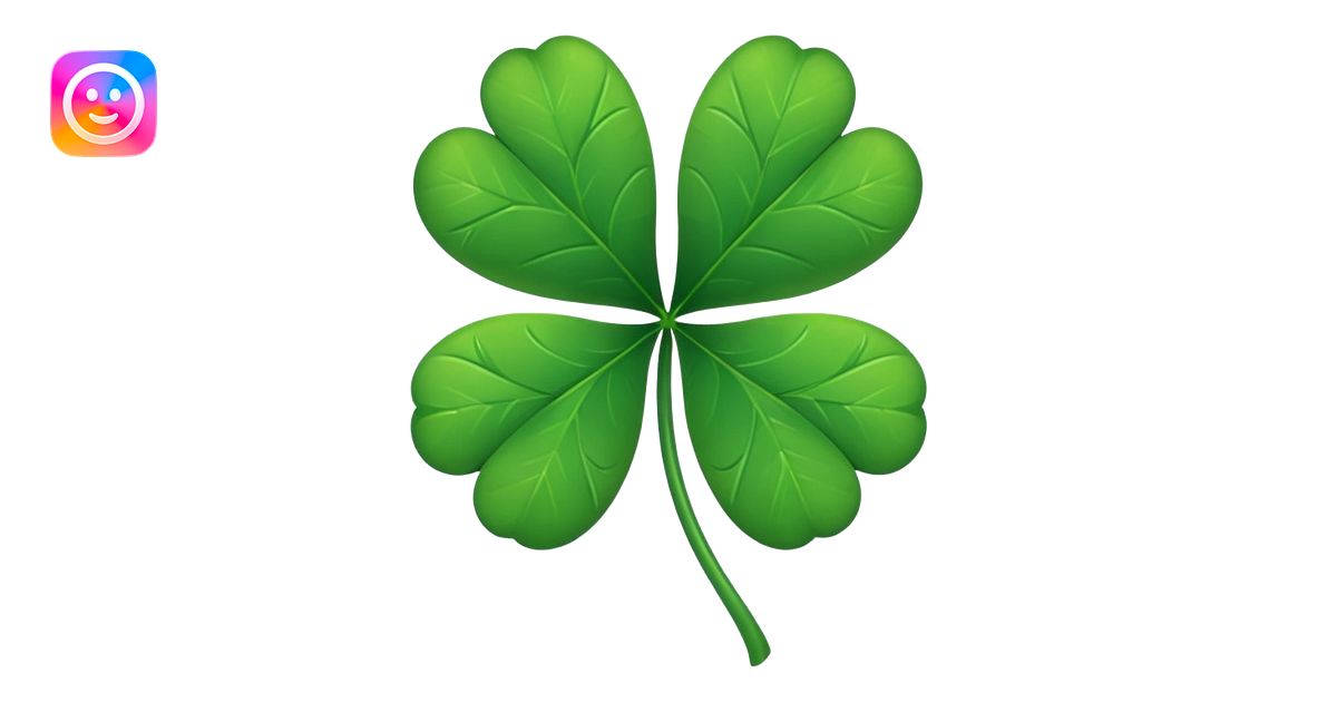 Five leaf clover emoji | AI Emoji Generator