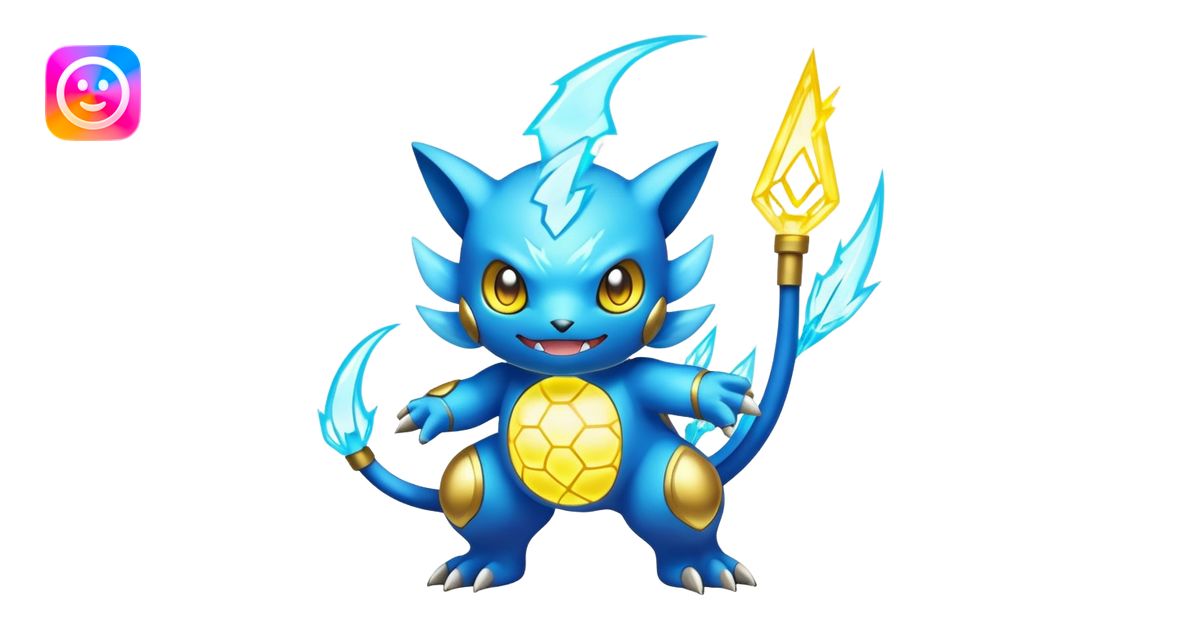 Elemental Electric-type natural Pokémon-Fakémon-creature emoji | AI ...