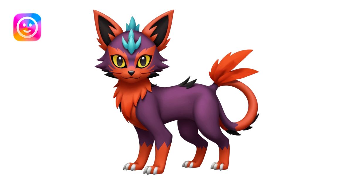 Liepard-Noivern-Litten-Sprigatito-Pokémon-fusion-creature (full body ...