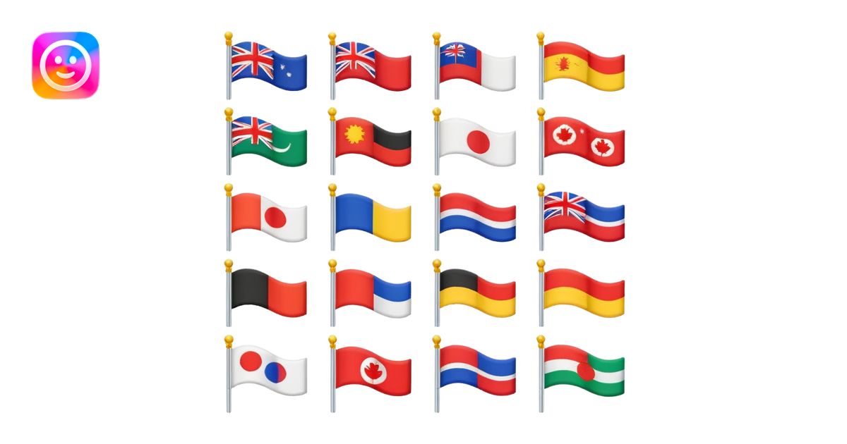 All flags of the world emoji | AI Emoji Generator