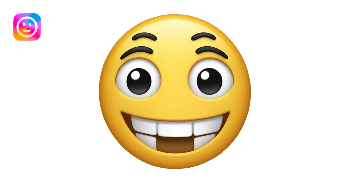 The emoji is a special character that represents a face with a big ...
