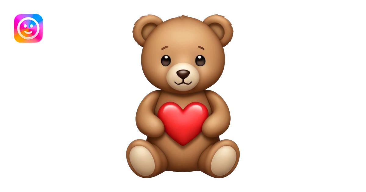 Osito con corazón emoji | AI Emoji Generator