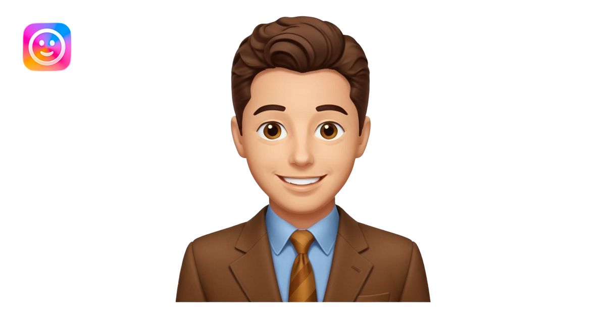 Farley Granger Jr with brown suit emoji | AI Emoji Generator