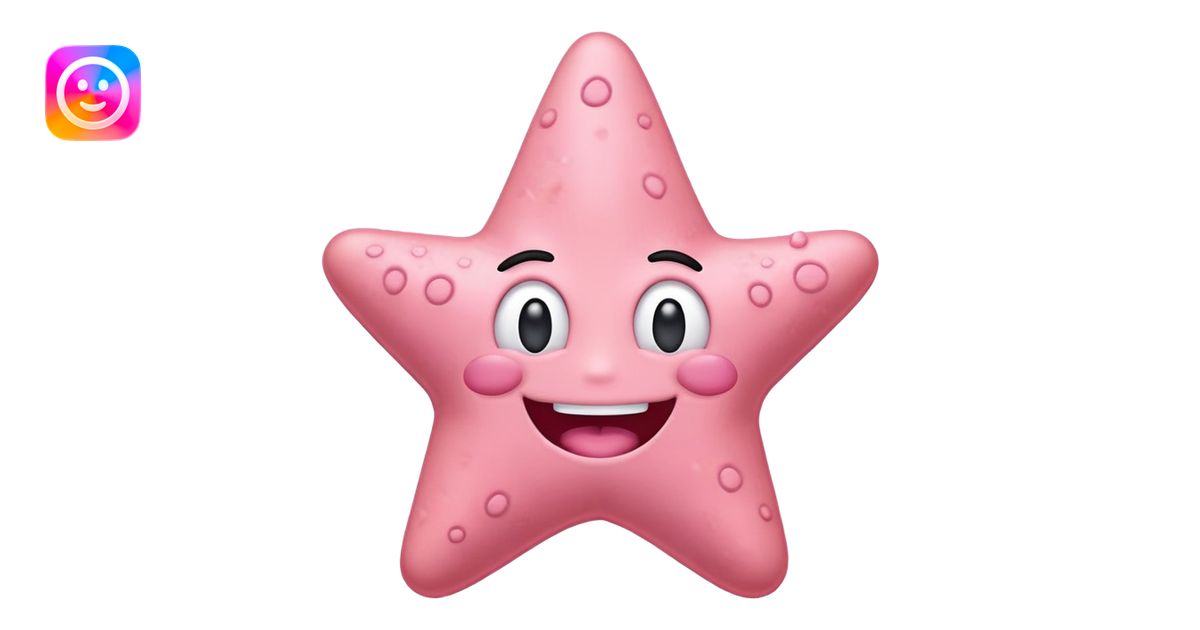 Patrick Star from SpongeBob SquarePants, classic emoji style emoji | AI ...