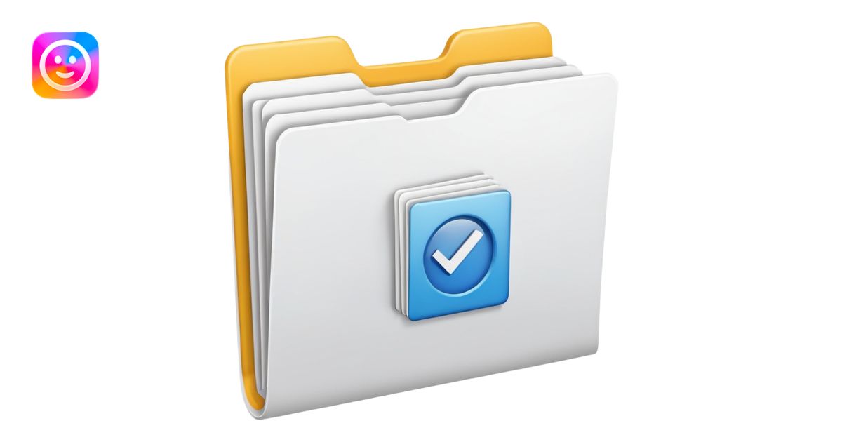 folder that says activites follwed by stack of forms emoji | AI Emoji ...