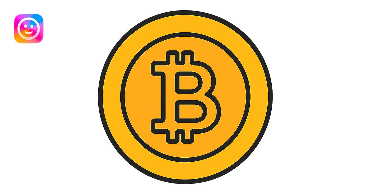 Bitcoin logo icon | AI Emoji Generator