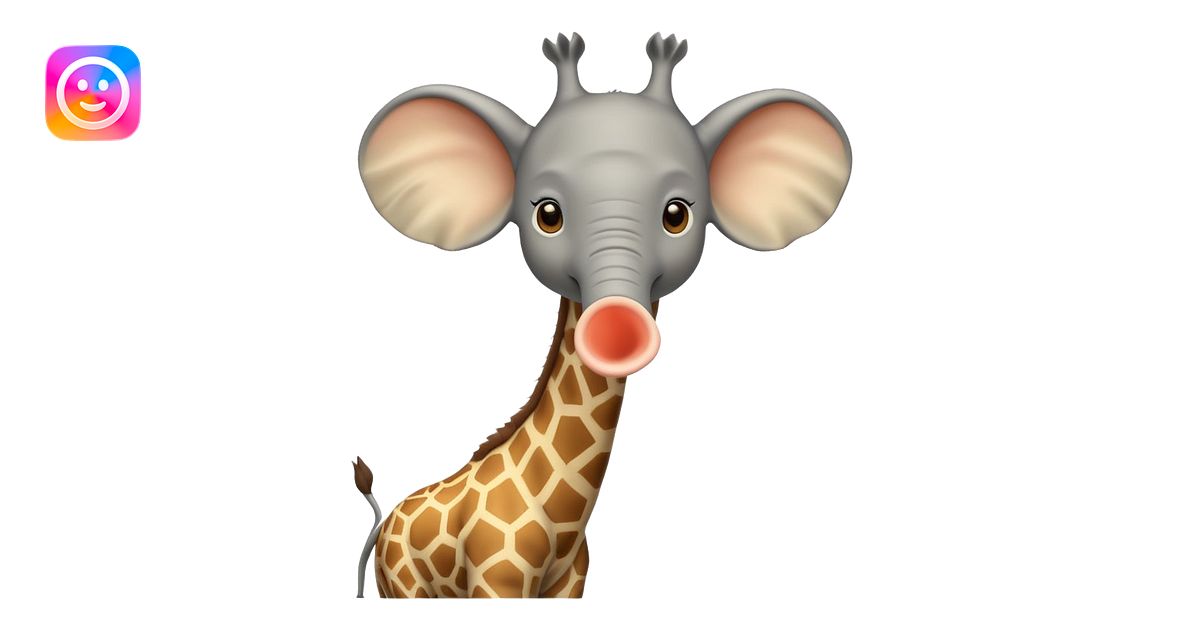 elephant Giraffe hybride emoji | AI Emoji Generator