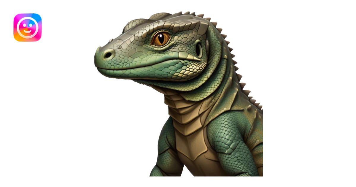 Cinematic Realistic Noble Komodo Dragon Portrait Emoji, Poised and ...