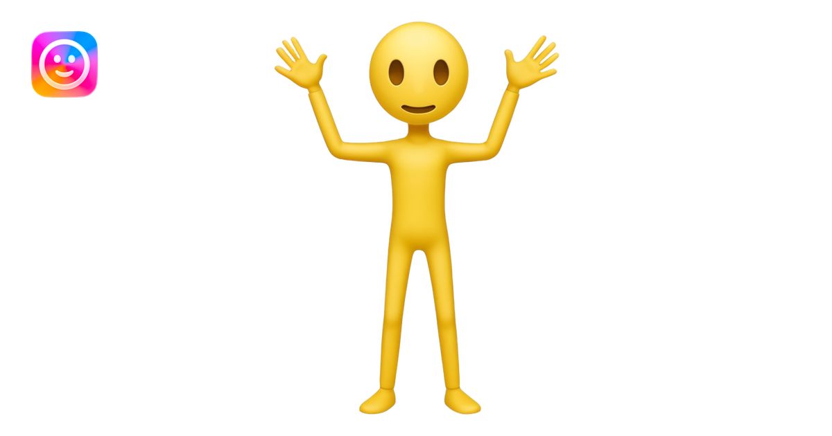 yellow cute sinmple, stickman with no face and gestures emoji | AI ...