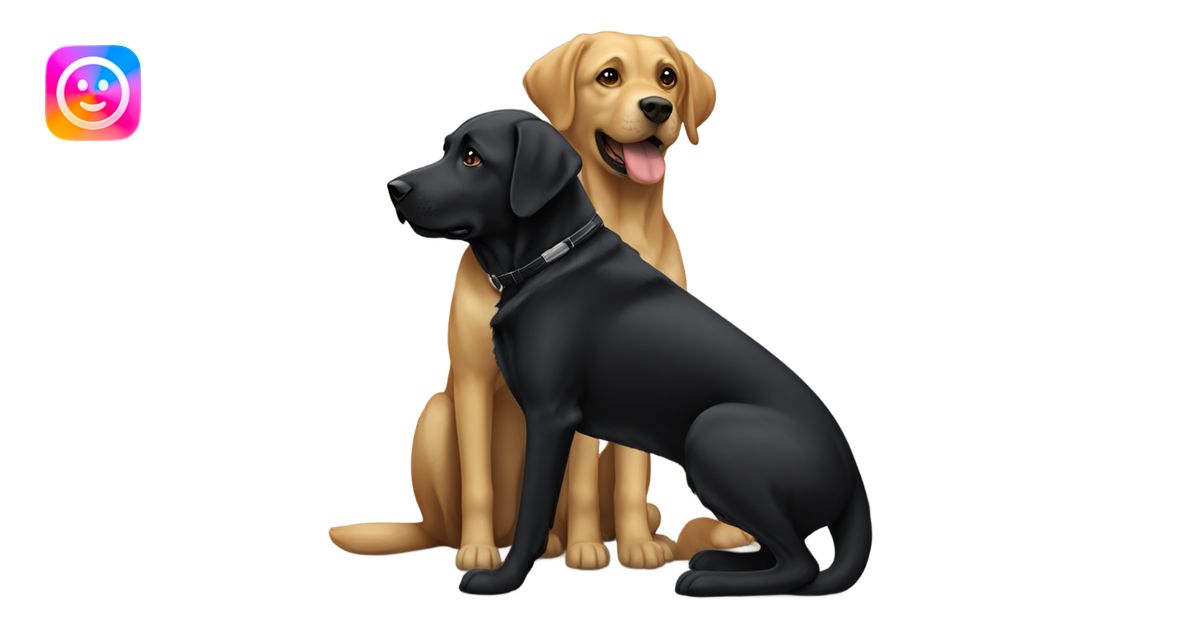 Black and Alsatian and golden Labrador standing next to each other ...