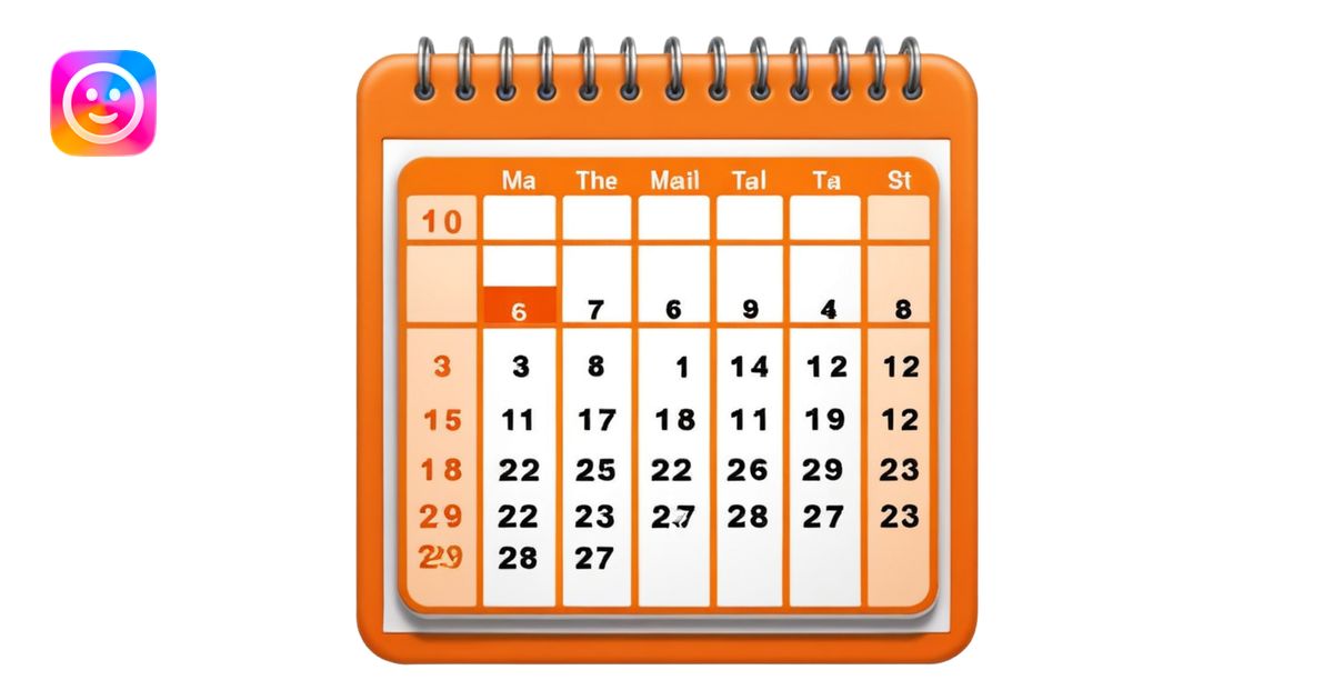 orange calendar emoji | AI Emoji Generator