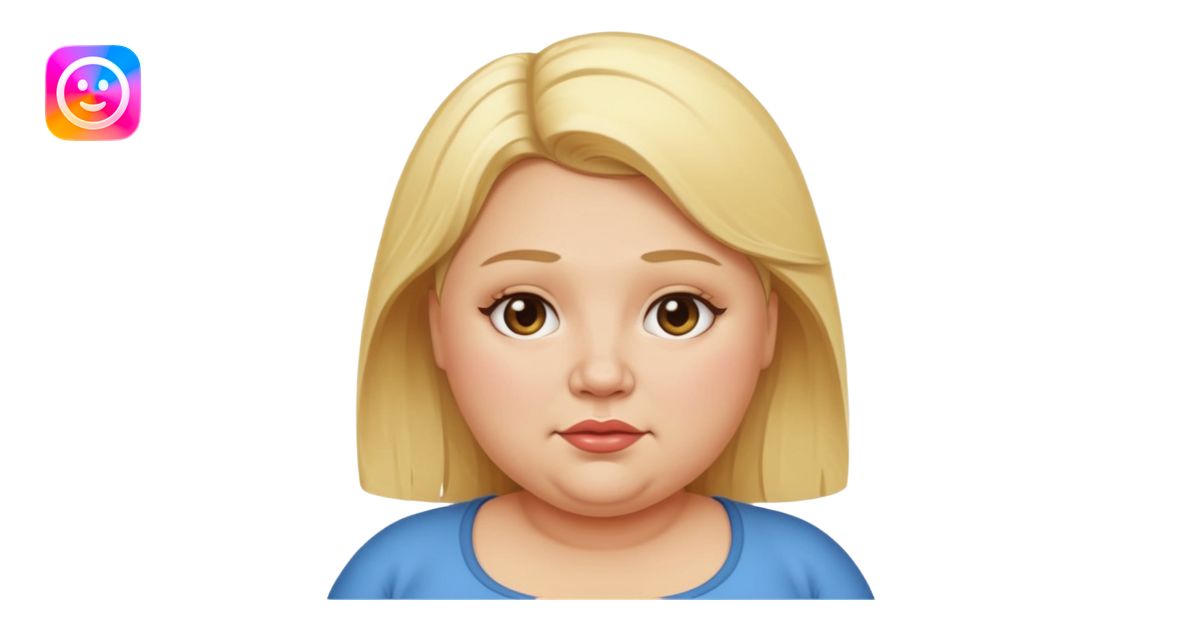 fat blonde woman with tiny shins emoji | AI Emoji Generator
