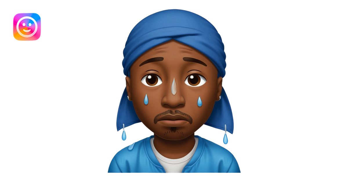 tupac, crying, fat emoji | AI Emoji Generator