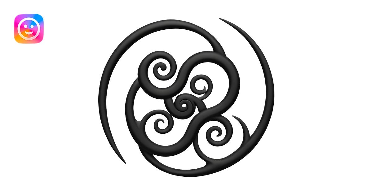 Triskelion faça um emoji desse símbolo emoji | AI Emoji Generator